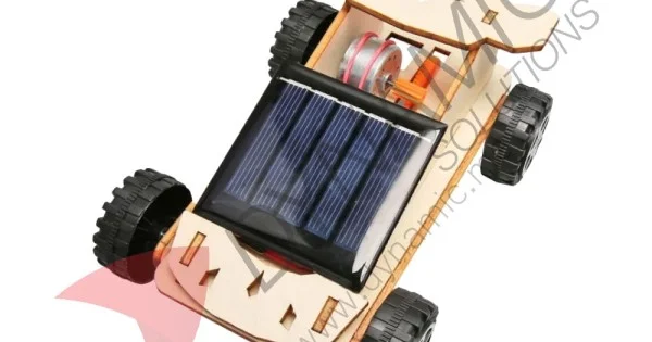Wooden Solar-Powered Car (T-M294)