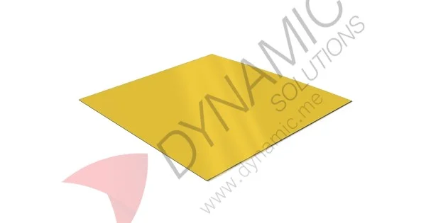 Mirror Yellow Acrylic/Plexi 2mm - One Side